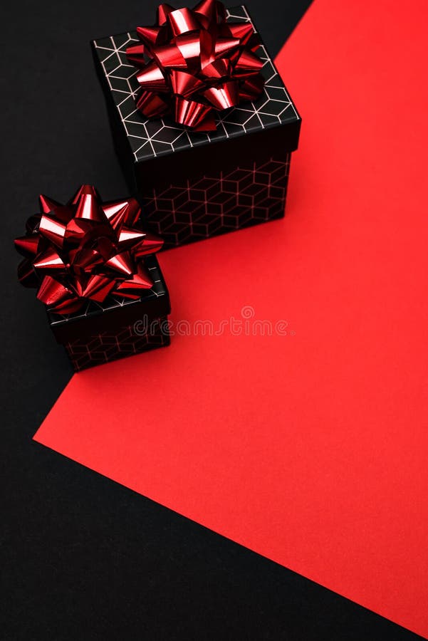 Red Black Background Box Geometric Pattern Bows Stock Photos - Free ...