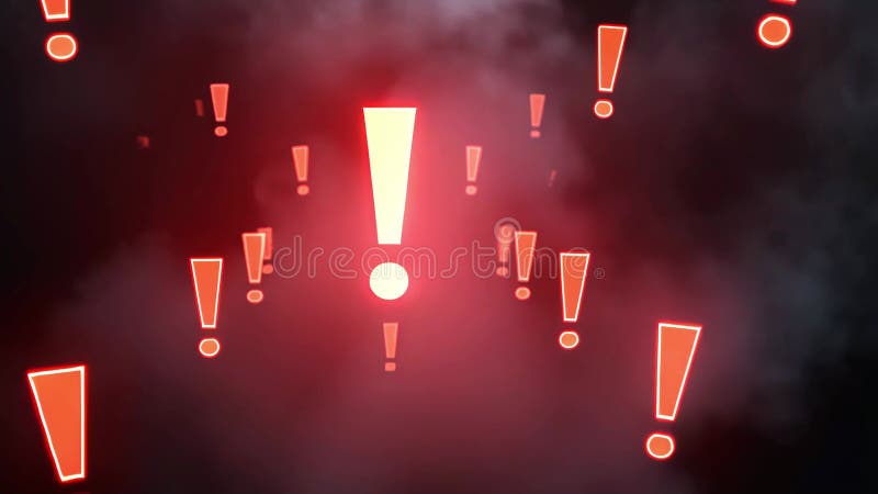 Red Black Background with Lots of Red Exclamation Marks Floating on it ...