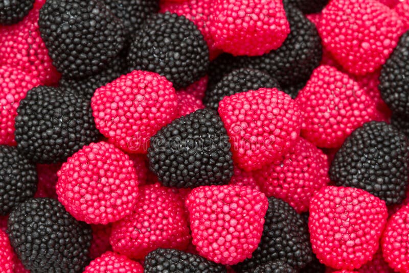 Red and Black Blackberries Candy Stock Image - Image of gummy, glutton ...