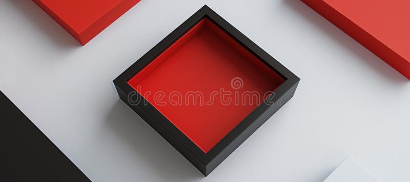Red Black Box Frame Background, Splash Stock Illustration ...
