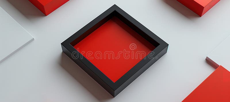 Red Black Box Frame Background, Splash Stock Illustration ...