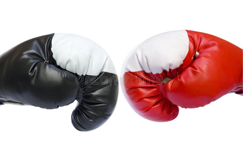 Red and Black Boxing Gloves Stock Photo - Image of competitive, boxer ...