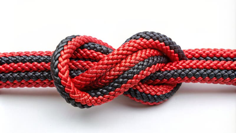 Red and Black Braided Rope Knot, Nautical , Rope, Knot, Braided Stock ...