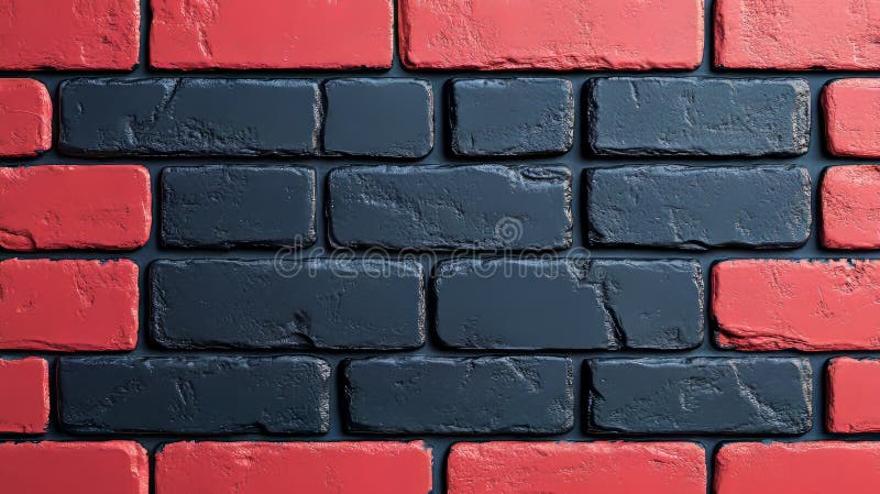 Red and Black Brick Wall Pattern Background Stock Image - Image of ...