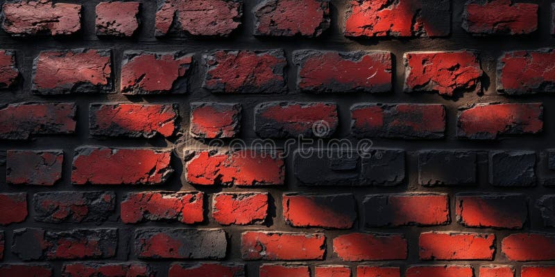 Red and Black Brick Wall Texture Background Stock Image - Image of ...