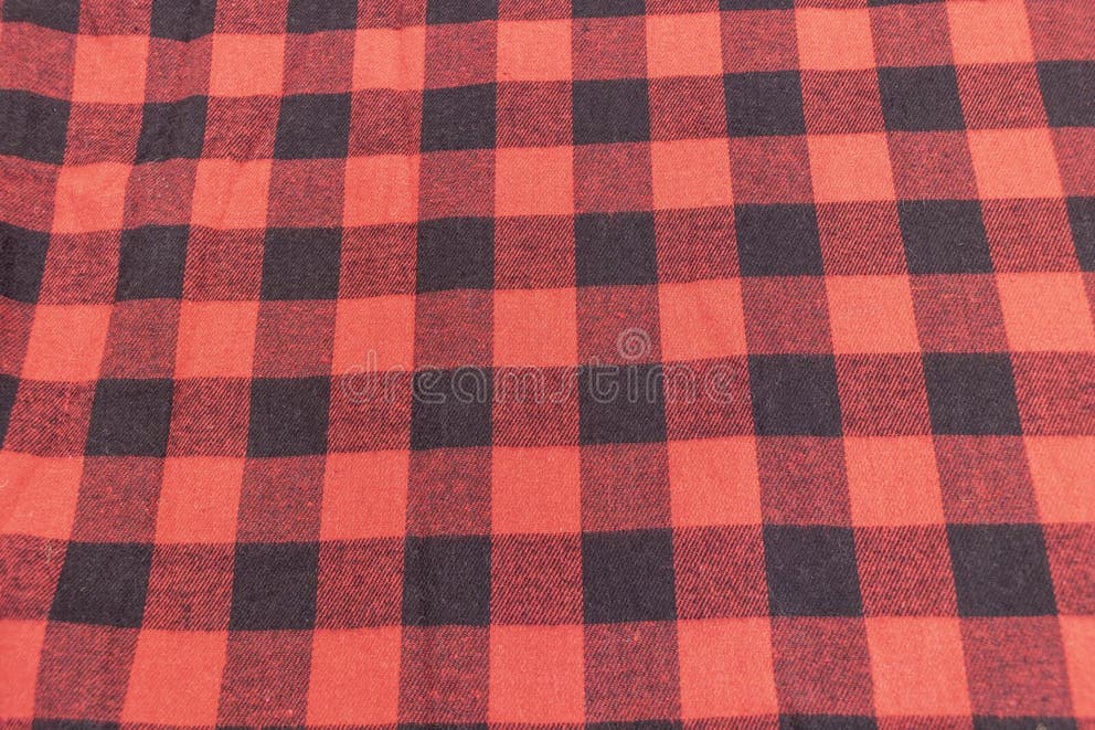Red and Black Buffalo Plaid Patterned Cotton Fabric Stock Photo - Image ...