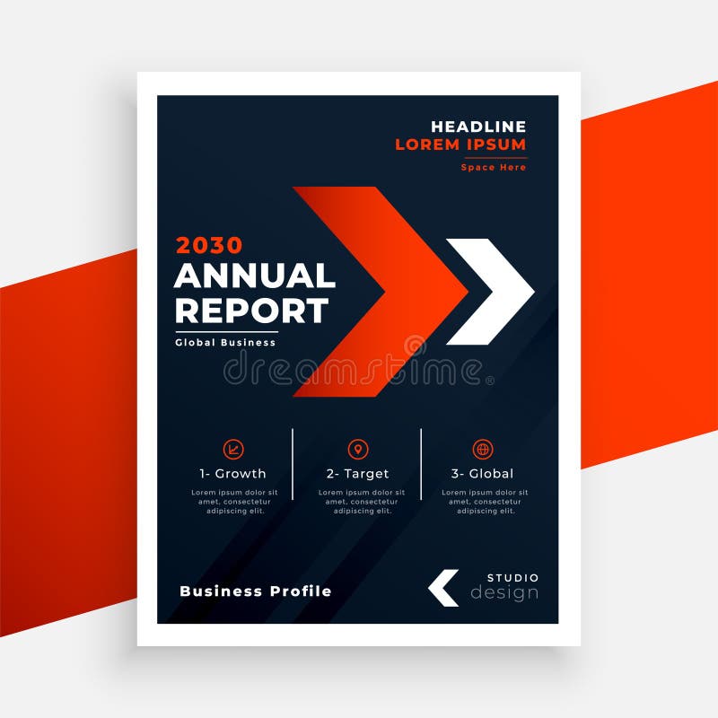 Red Black Annual Report Business Brochure Template Stock Vector ...