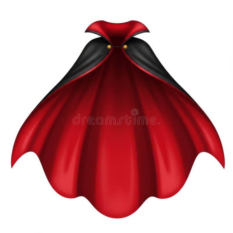 Red and Black Cape on White Background Stock Illustration ...