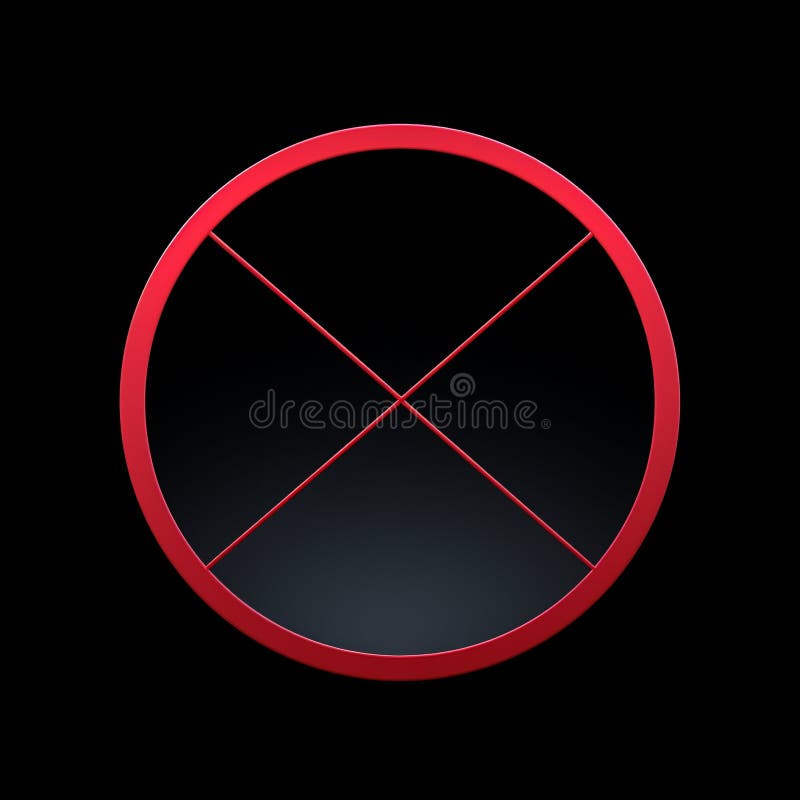 A Red and Black Circle with a Cross in the Middle Stock Illustration ...