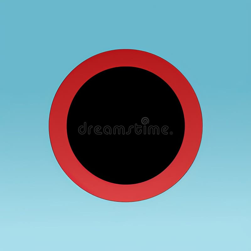A Red and Black Circle with a Black Dot in the Middle Stock ...