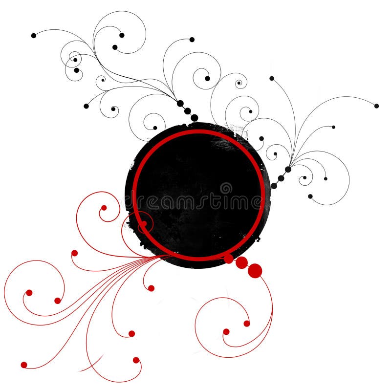 Red Black Circles Swirls Background Stock Illustration - Illustration ...