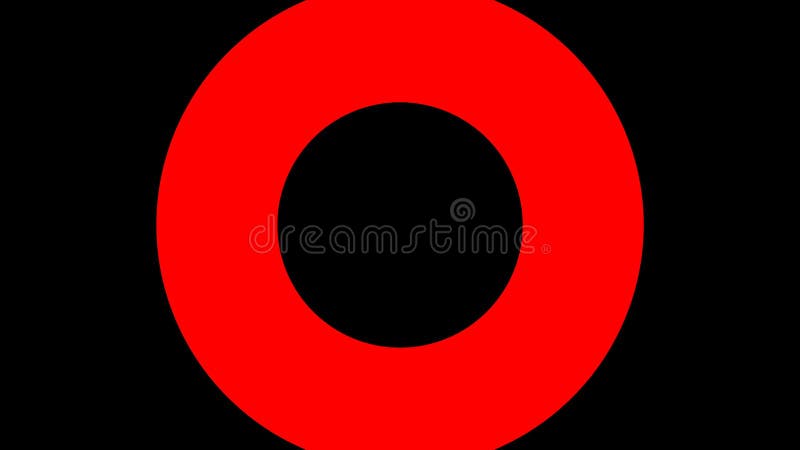 Red and Black Circular Shape with Changes Effect. Abstract Animation ...