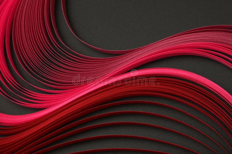 Red and Black Color Strip Wave Paper. Abstract Texture Background Stock ...