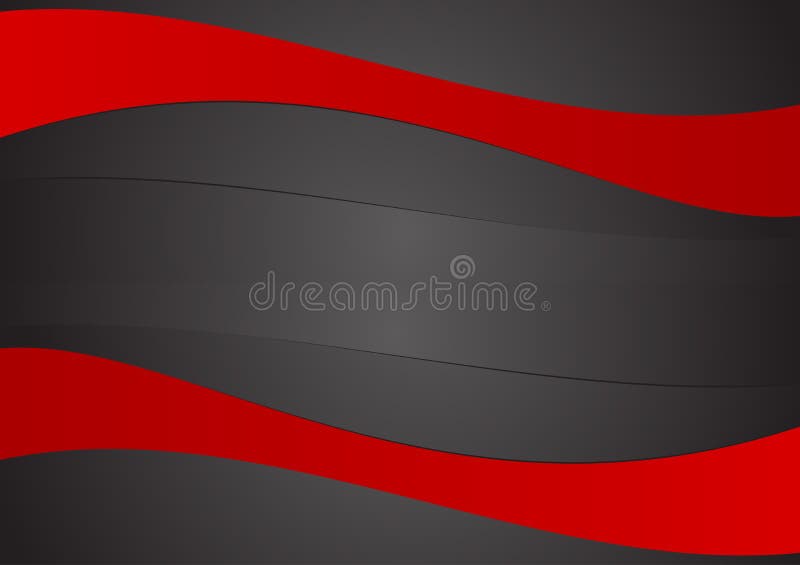 Red and Black Color Wave Abstract Vector Background. Graphic Design ...