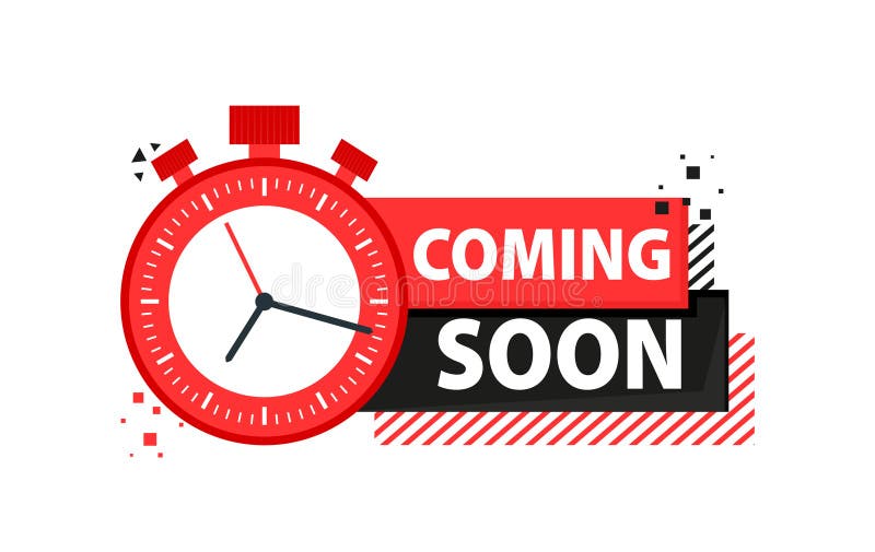 Red and Black Coming Soon Countdown Clock Vector Design. Vector Stock ...