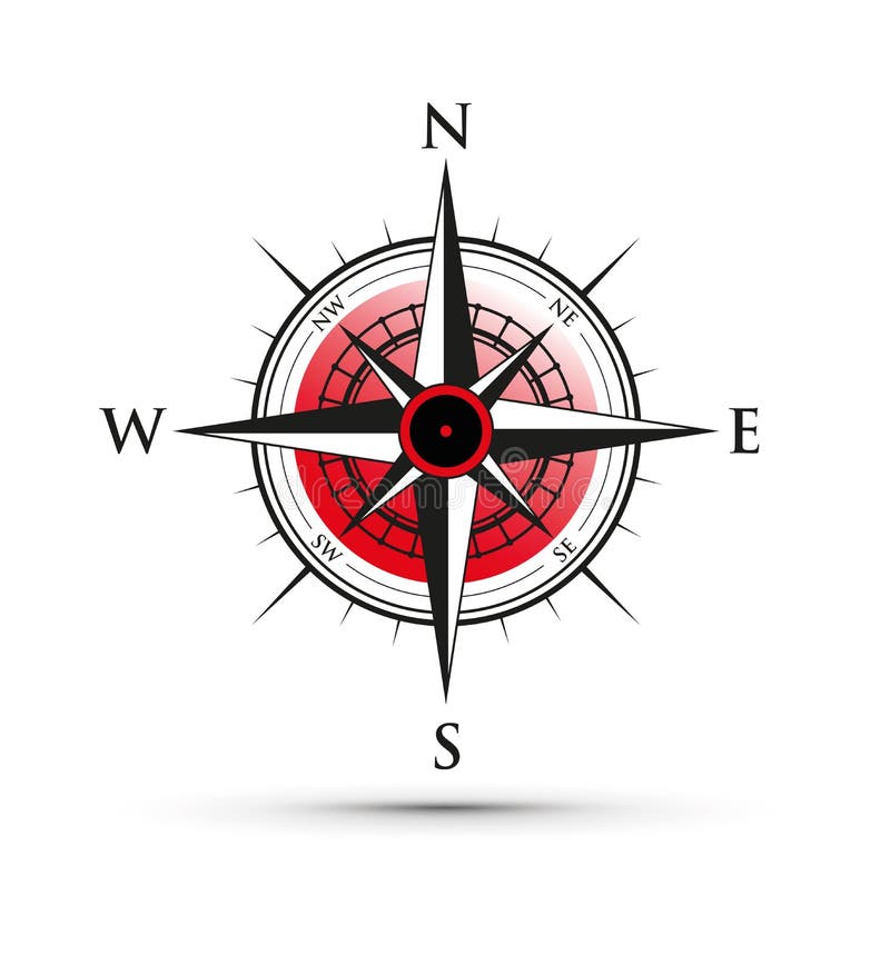 World Map and Compass Background Stock Vector - Illustration of ...