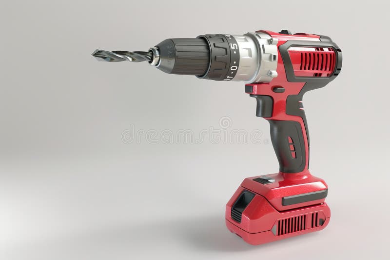 Red and Black Cordless Electric Drill. High-resolution Image Showcasing ...