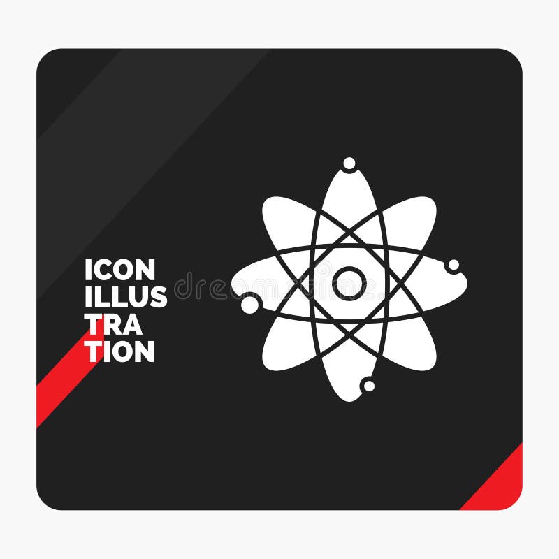 Red and Black Creative Presentation Background for Atom, Nuclear ...