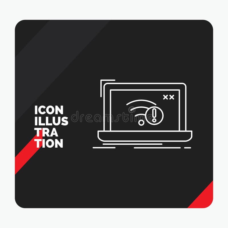 Red and Black Creative Presentation Background for Connection, Error ...