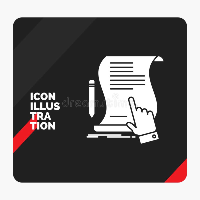 Red and Black Creative Presentation Background for Contract, Document ...