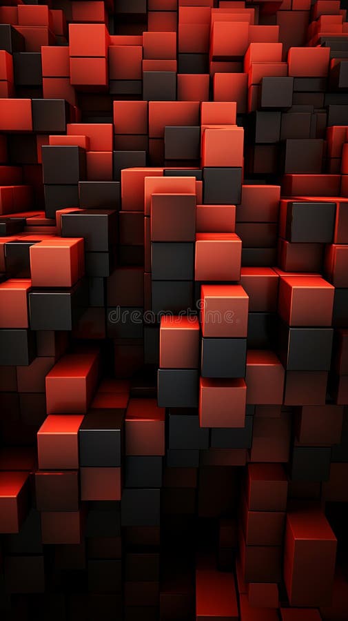 Black 3d Red Cube Wallpapers Cube Wallpapers Backiee