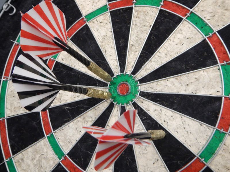 Red and Black Darts for the Famous Game Stock Photo - Image of circle ...
