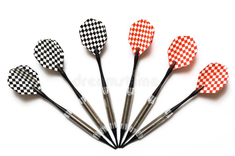 Red And Black Darts Isolated Stock Photo - Image of decisions ...