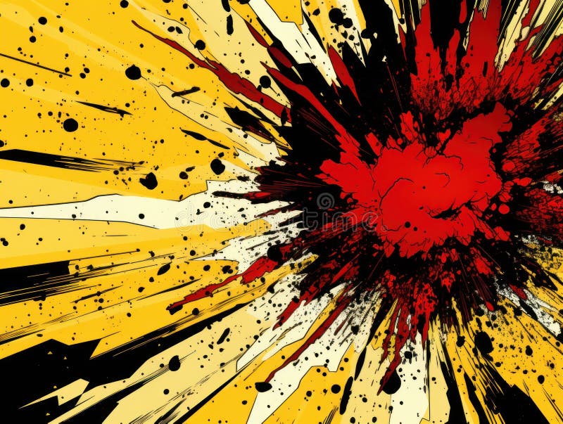 A red and black explosion stock illustration. Illustration of artwork ...