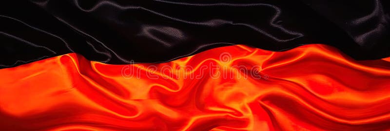 A Red and Black Flag with a Red Stripe Stock Illustration ...