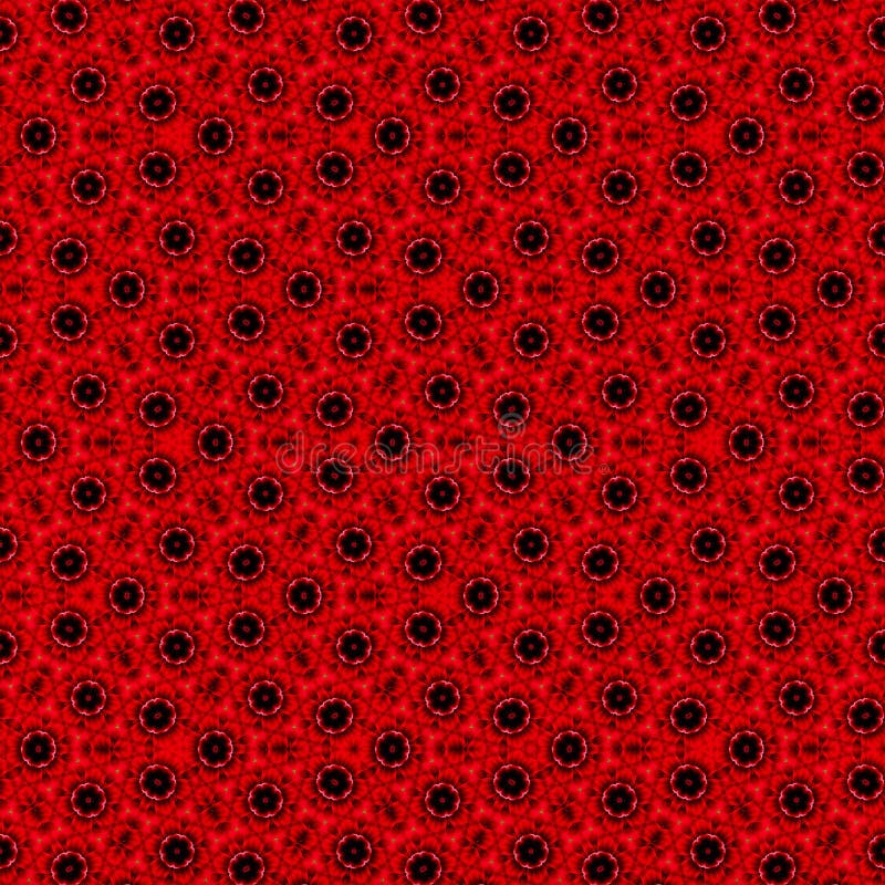 Red and Black Floral Pattern Design for Background Stock Illustration ...
