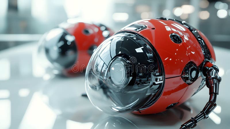 Red Robotic Sphere Ai Render Stock Photos - Free & Royalty-Free Stock ...