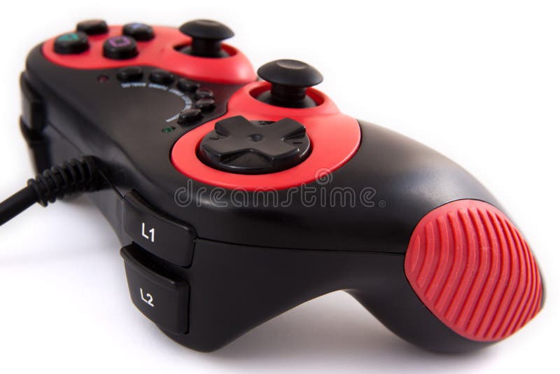 Classic Joystick (Front Side View) Stock Photo - Image of compute ...
