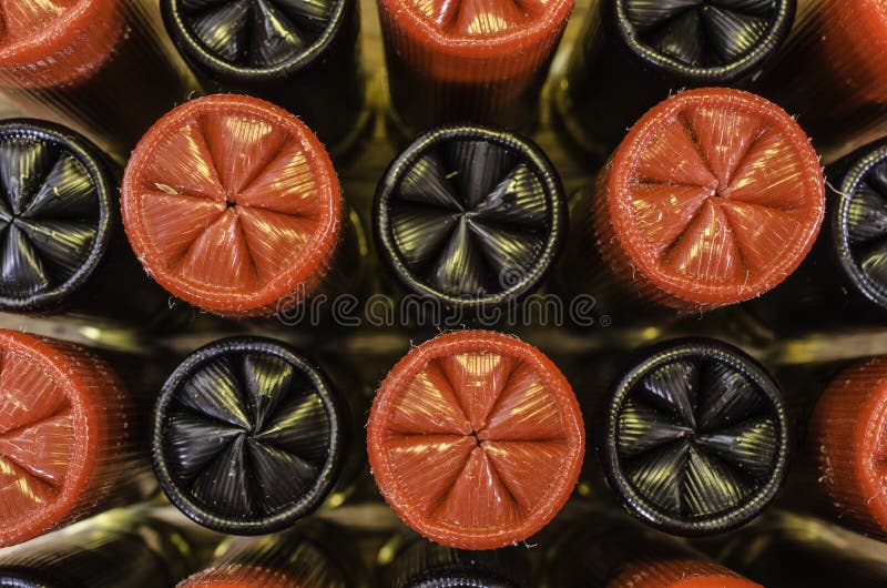 Red and Black 12 Gauge Shells. Stock Photo - Image of black, shotgun ...