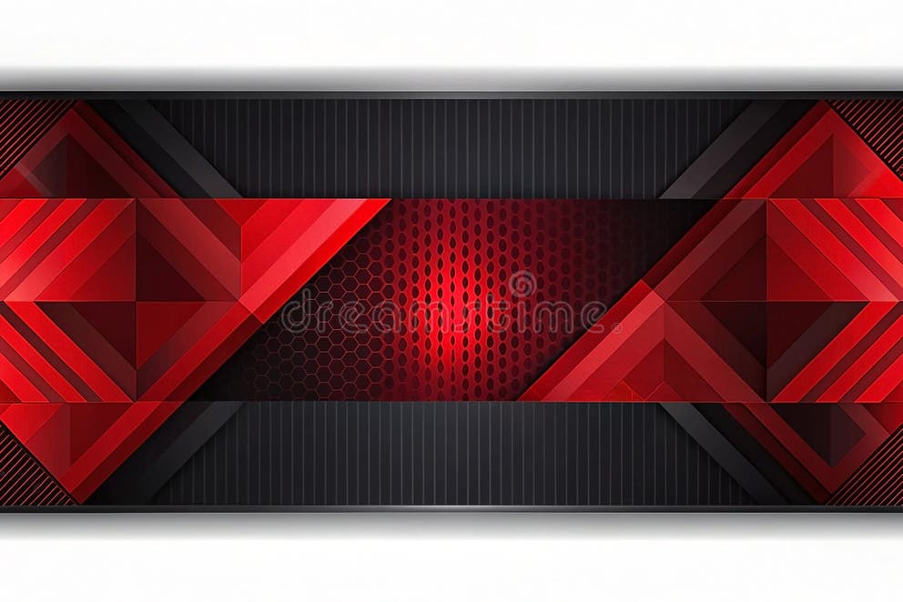 Red and Black Geometric Abstract Banner, Website Header, Background ...