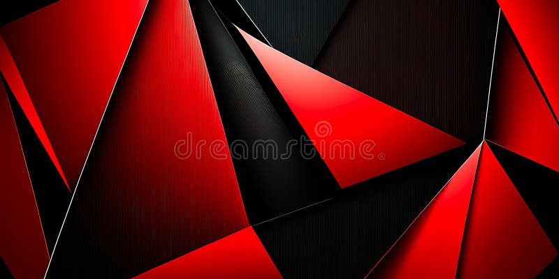 Red, Black Geometric Triangle Abstract Background Illustration. Modern ...