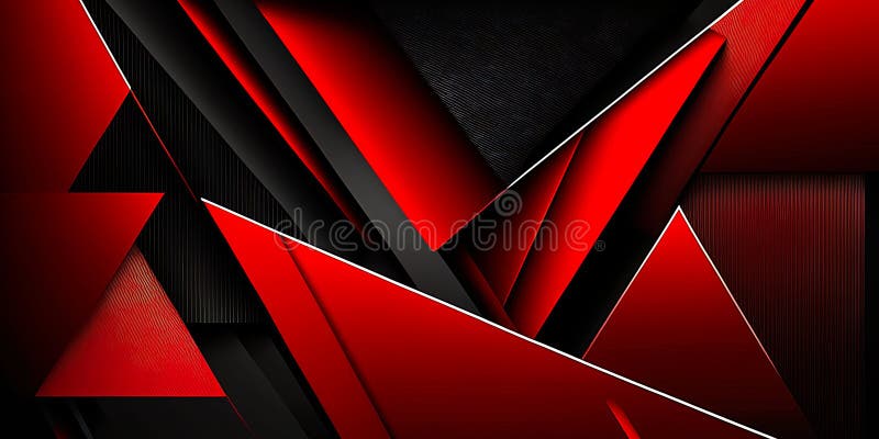 Red, Black Geometric Triangle Abstract Background Illustration. Modern ...