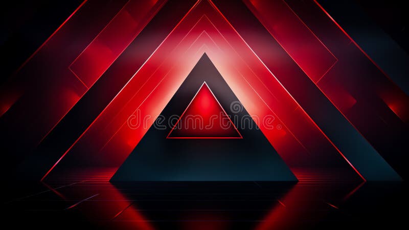 Red and Black Geometric Triangle Abstract Background Illustration ...