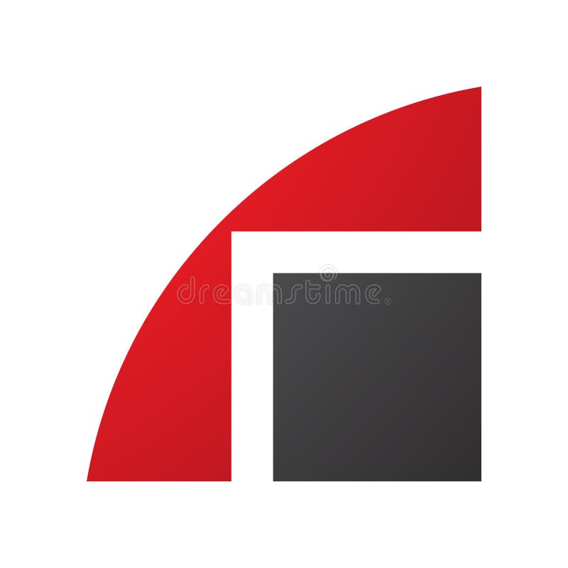 Red and Black Geometrical Letter R Icon Stock Vector - Illustration of ...
