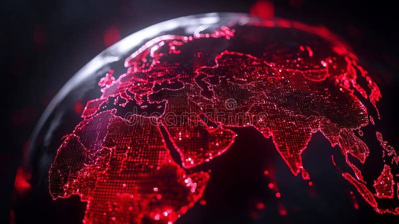 World Map Made Red Dot 3d Stock Photos - Free & Royalty-Free Stock ...