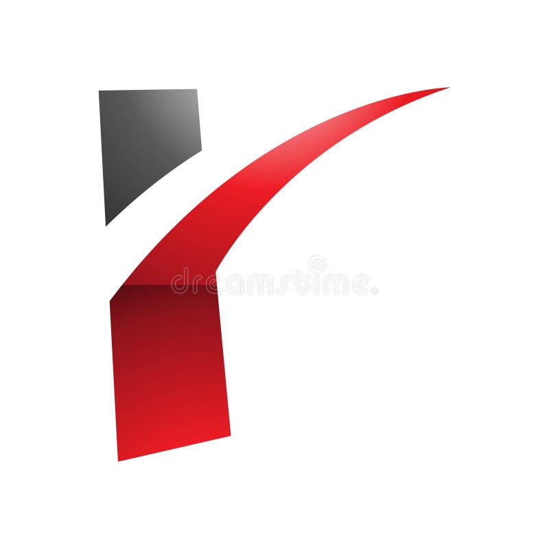 Red and Black Glossy Spiky Shaped Letter R Icon Stock Vector ...