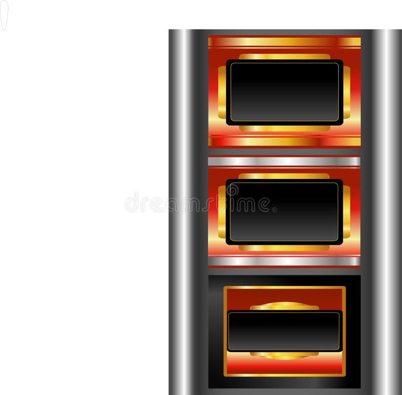 Red Black Gold-framed Labels Stock Vector - Illustration of ornaments ...