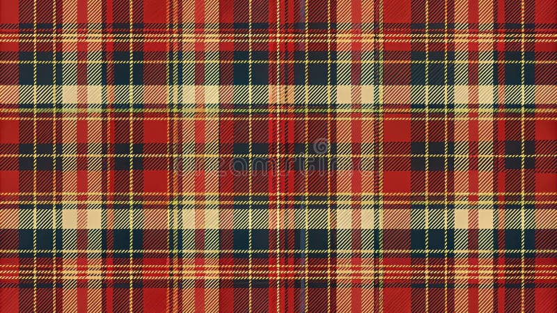 Red, Black, and Gold Plaid Pattern Fabric Texture. Generative AI Stock ...