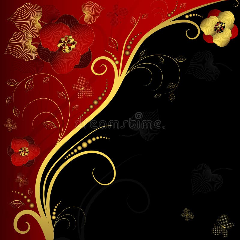470+ Red black floral frame Free Stock Photos - StockFreeImages