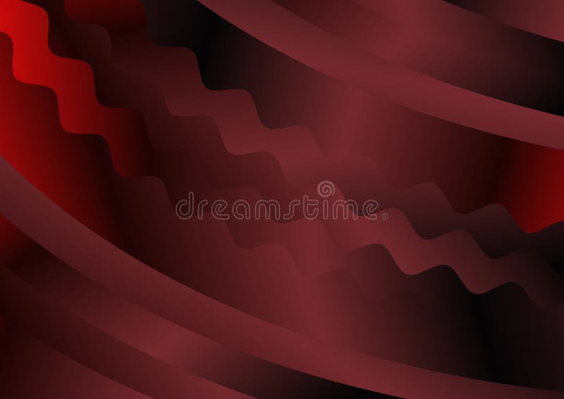 Red and Black Gradient Wavy Background Illustration Stock Vector ...