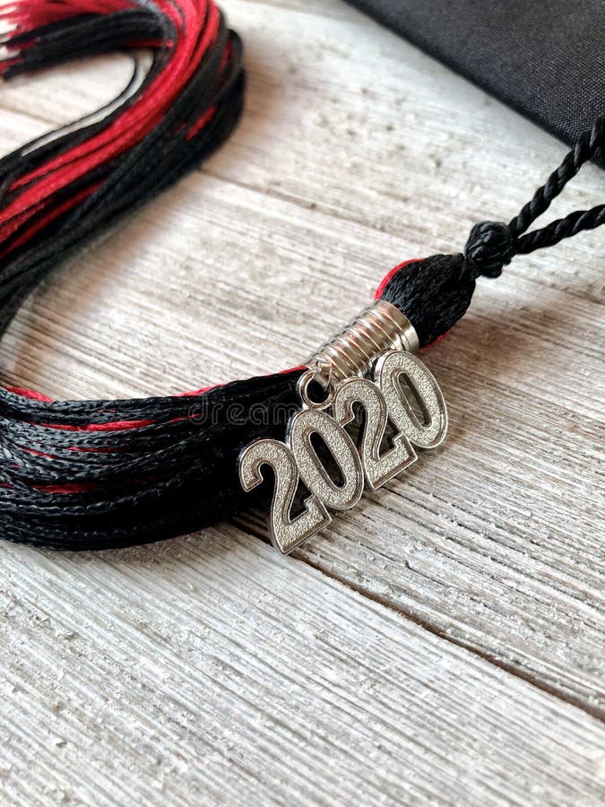 2020 Graduation Cap and Tassel Stock Photo - Image of white, wood ...