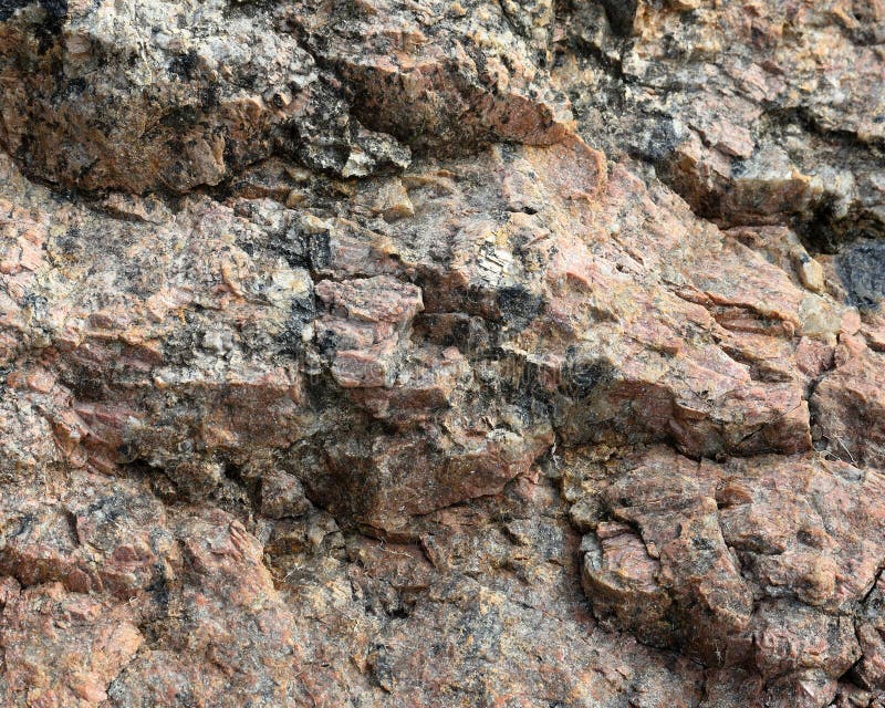 Red and Black Granite, Closeup View Stock Image - Image of stony ...