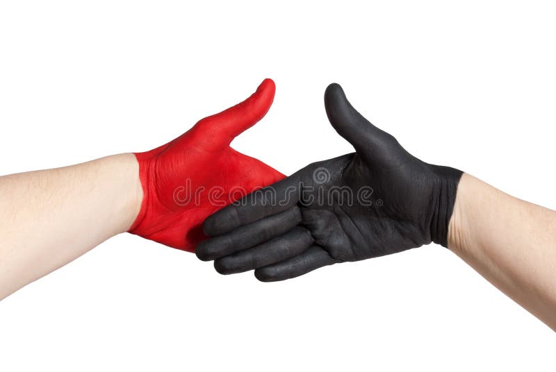 Red and black handshake stock photo. Image of gover, environment - 31849286
