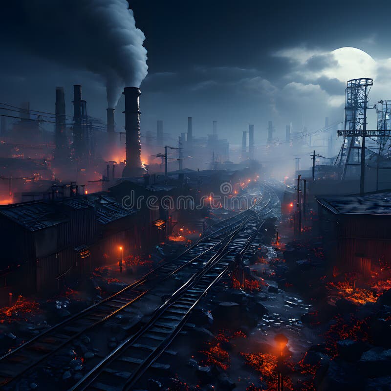 Red and Black Hell and Apocalypse , Ai-generatet Stock Illustration ...