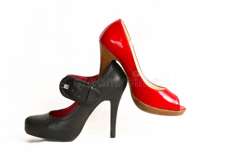 Red and Black High Heels stock photo. Image of determined - 32822586
