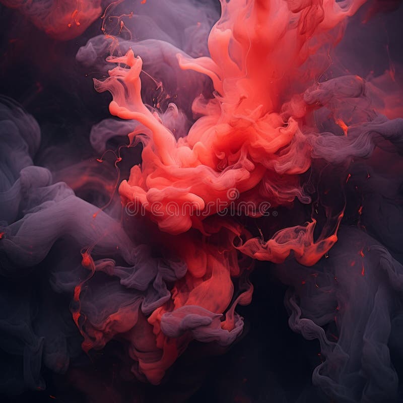 Red and Black Ink on a Black Background Stock Illustration ...